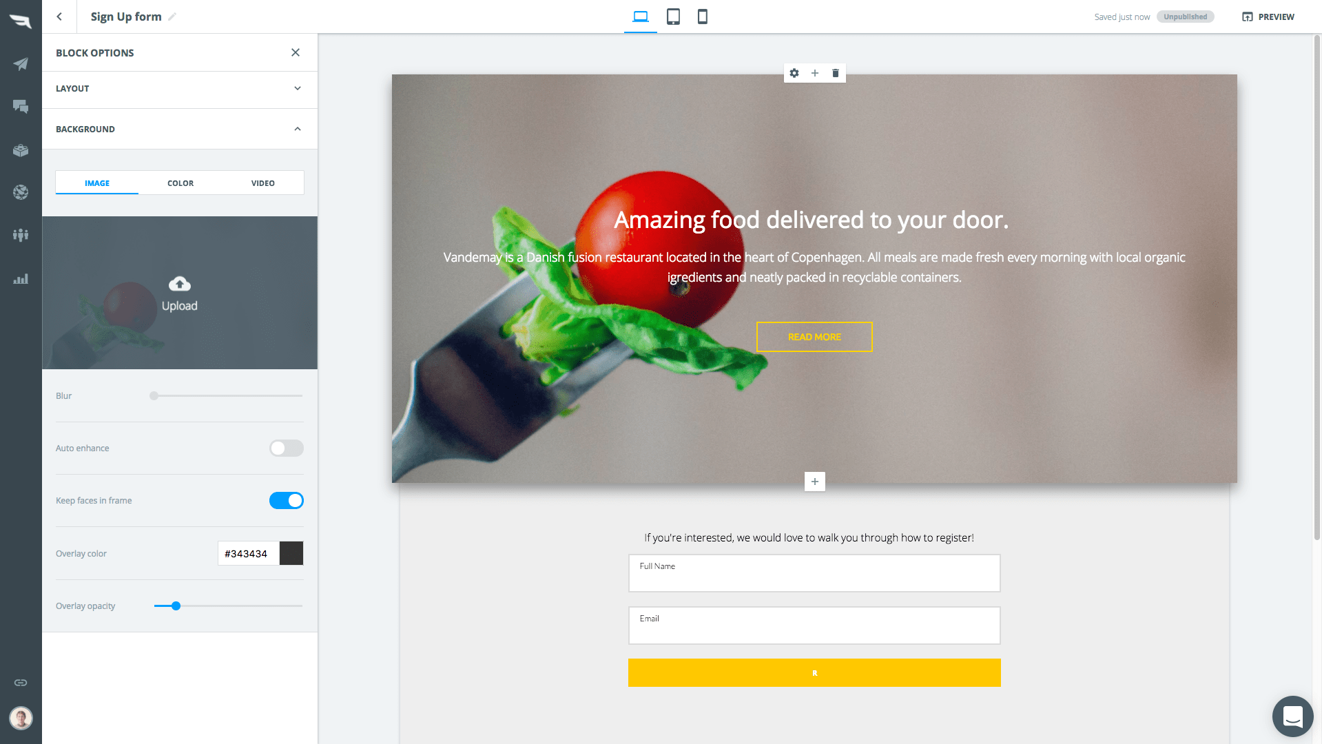 Campaign Builder - Build Your Own Branded Pages | Falcon.io